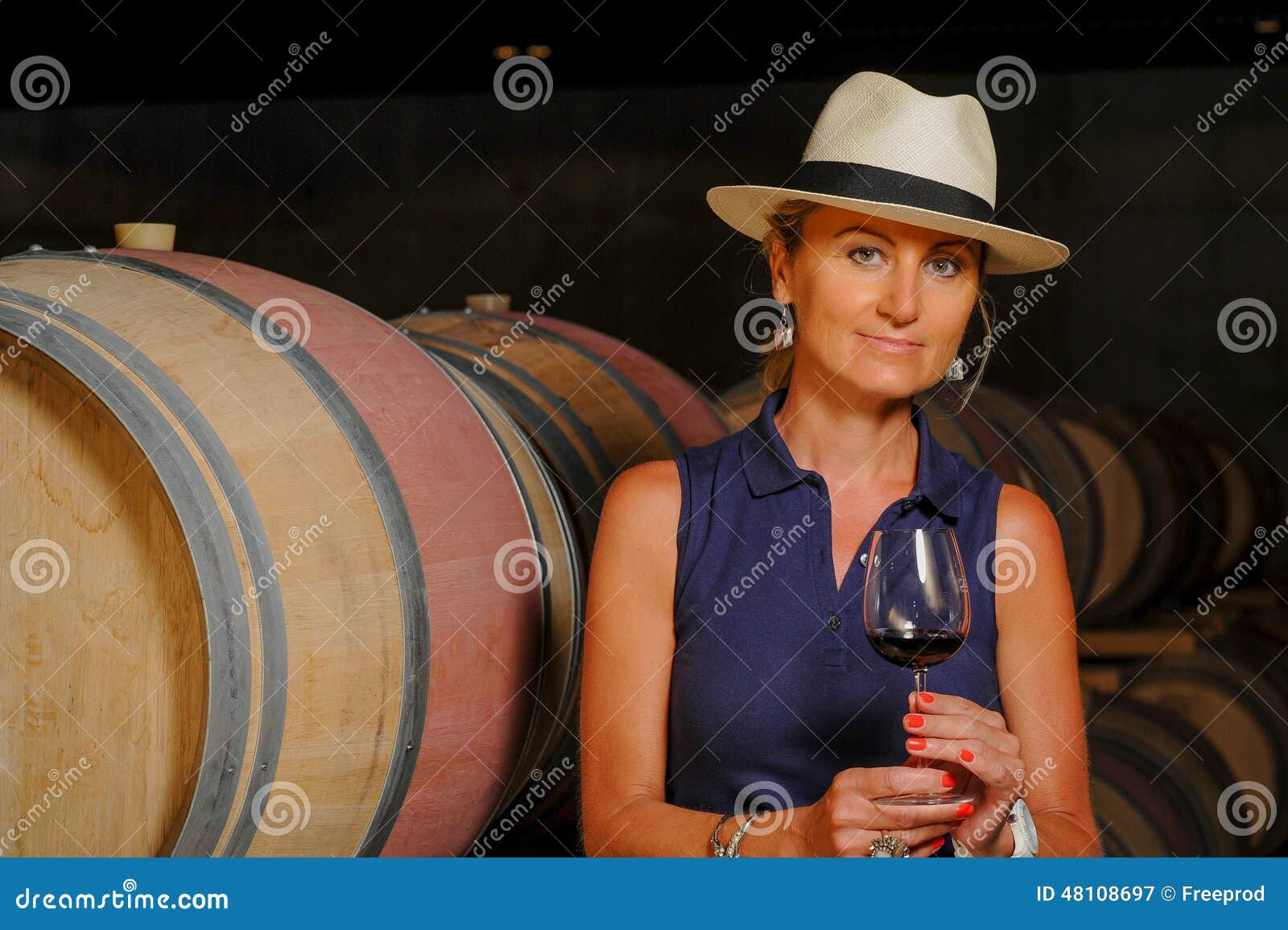 Women Tasting Wine in a Cellar-Winemaker Stock Image - Image of gourmet ...