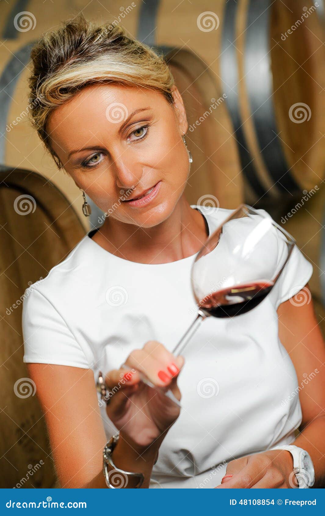 Women Tasting Wine in a Cellar-Winemaker Stock Photo - Image of looking ...