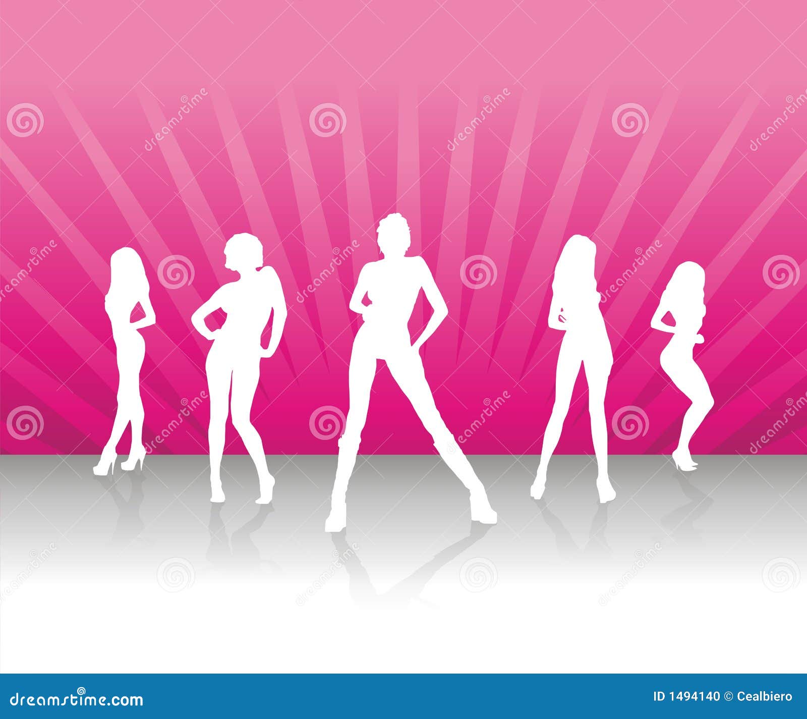 Women Team stock illustration. Illustration of team, girls - 1494140