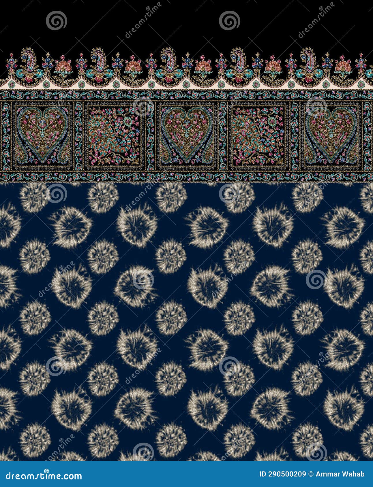 Women Textile Pattern Design Colour Combination Stock Image - Image of ...