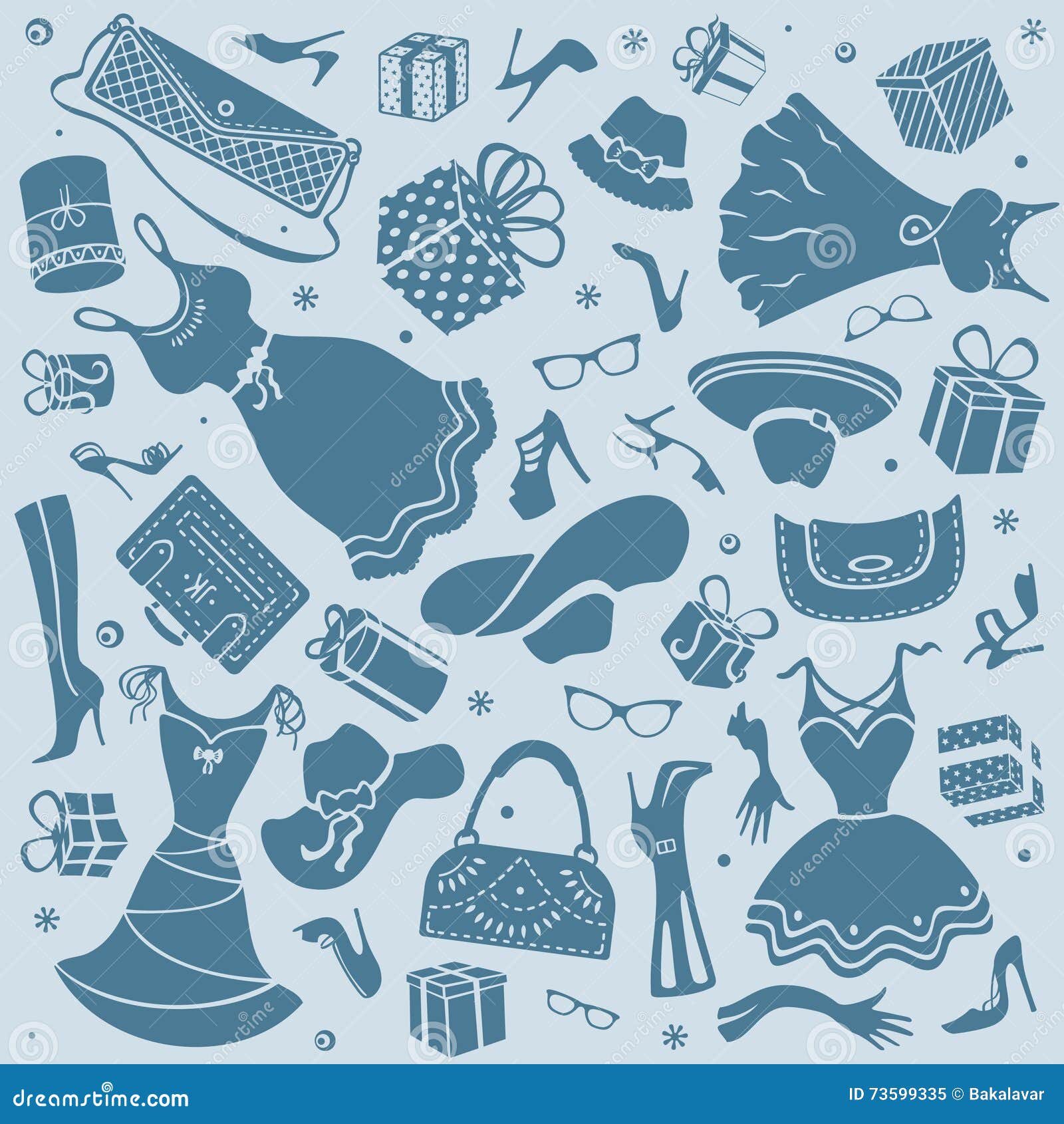 Women Things Vector Symbols Stock Vector - Illustration of woman, gift ...