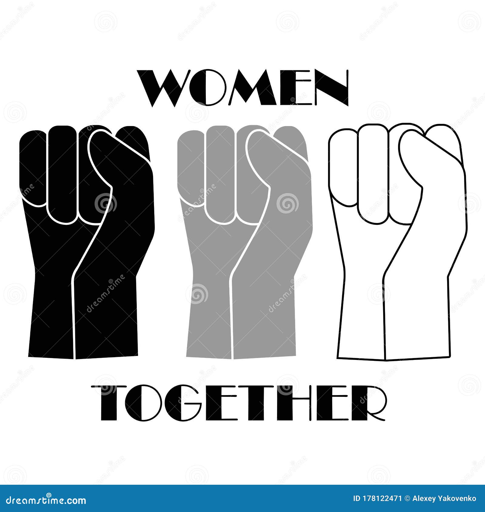 Feminism Protest Symbol White Female First Women Rights Symbol Of