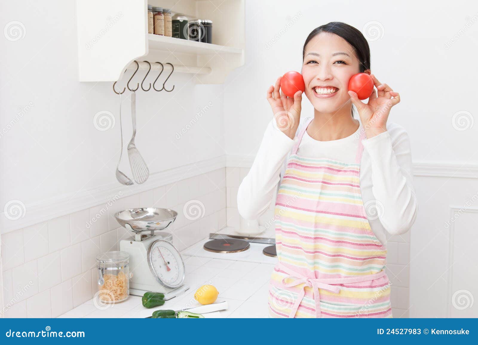 Women with tomato stock image. Image of pasta, female - 24527983