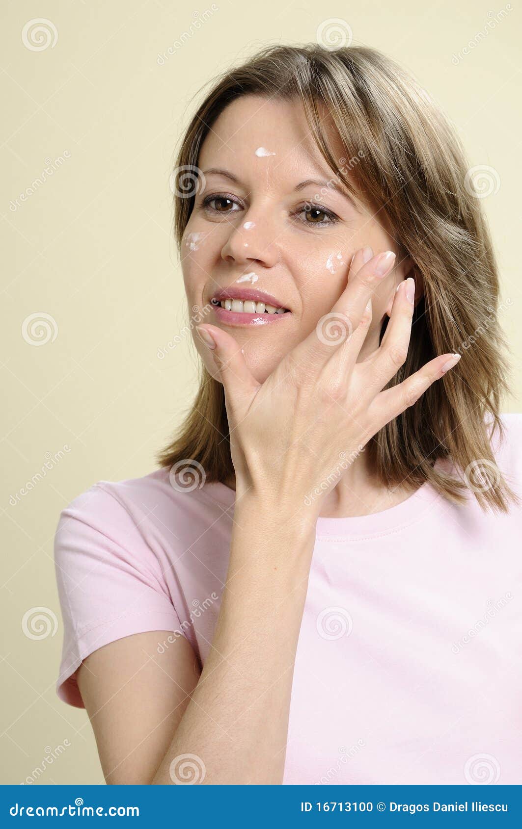 Women treating face stock photo. Image of cleaning, moisturizer - 16713100
