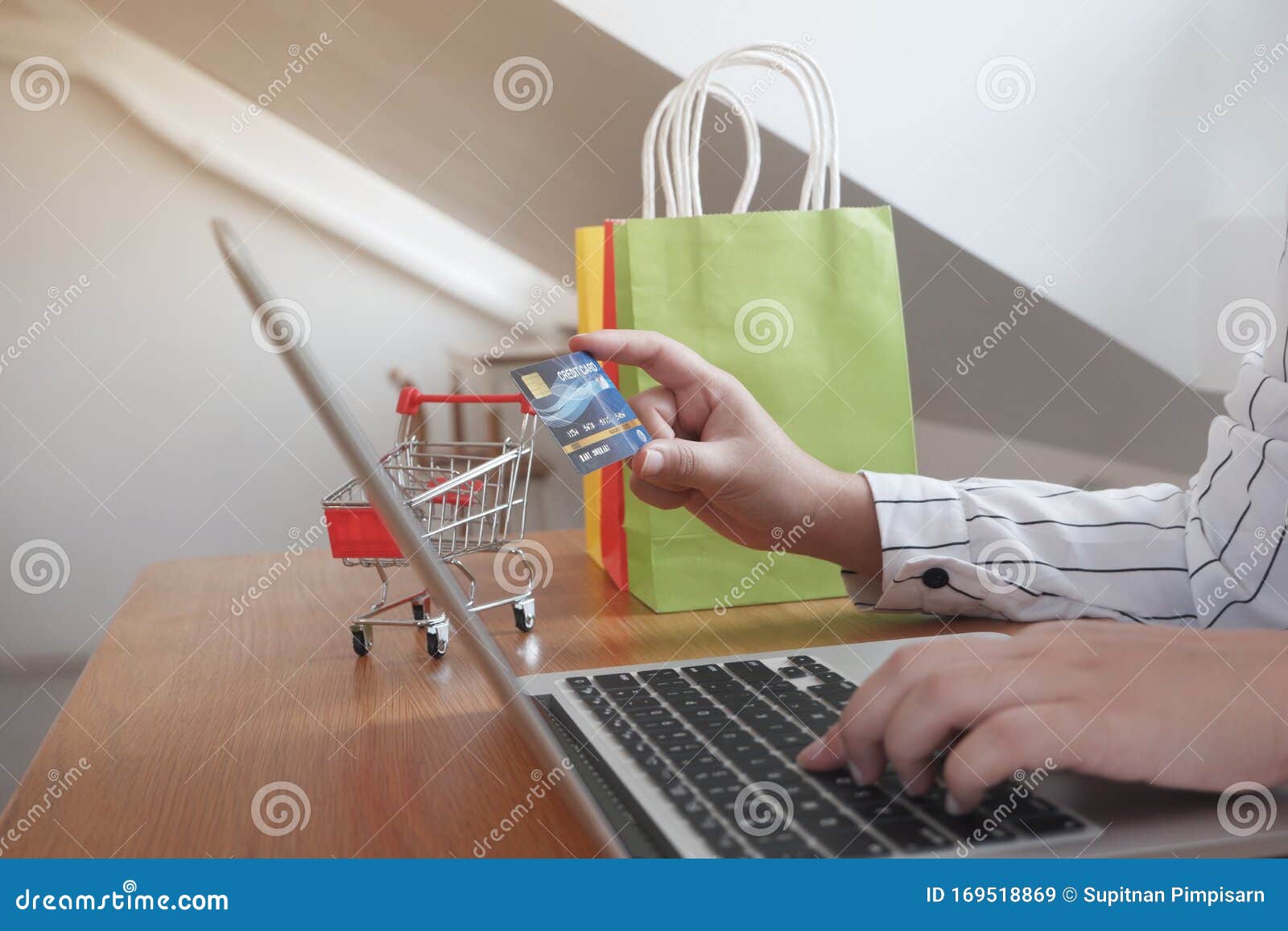 Women Using Laptop for Shopping for Online Shopping Concept Stock Image ...