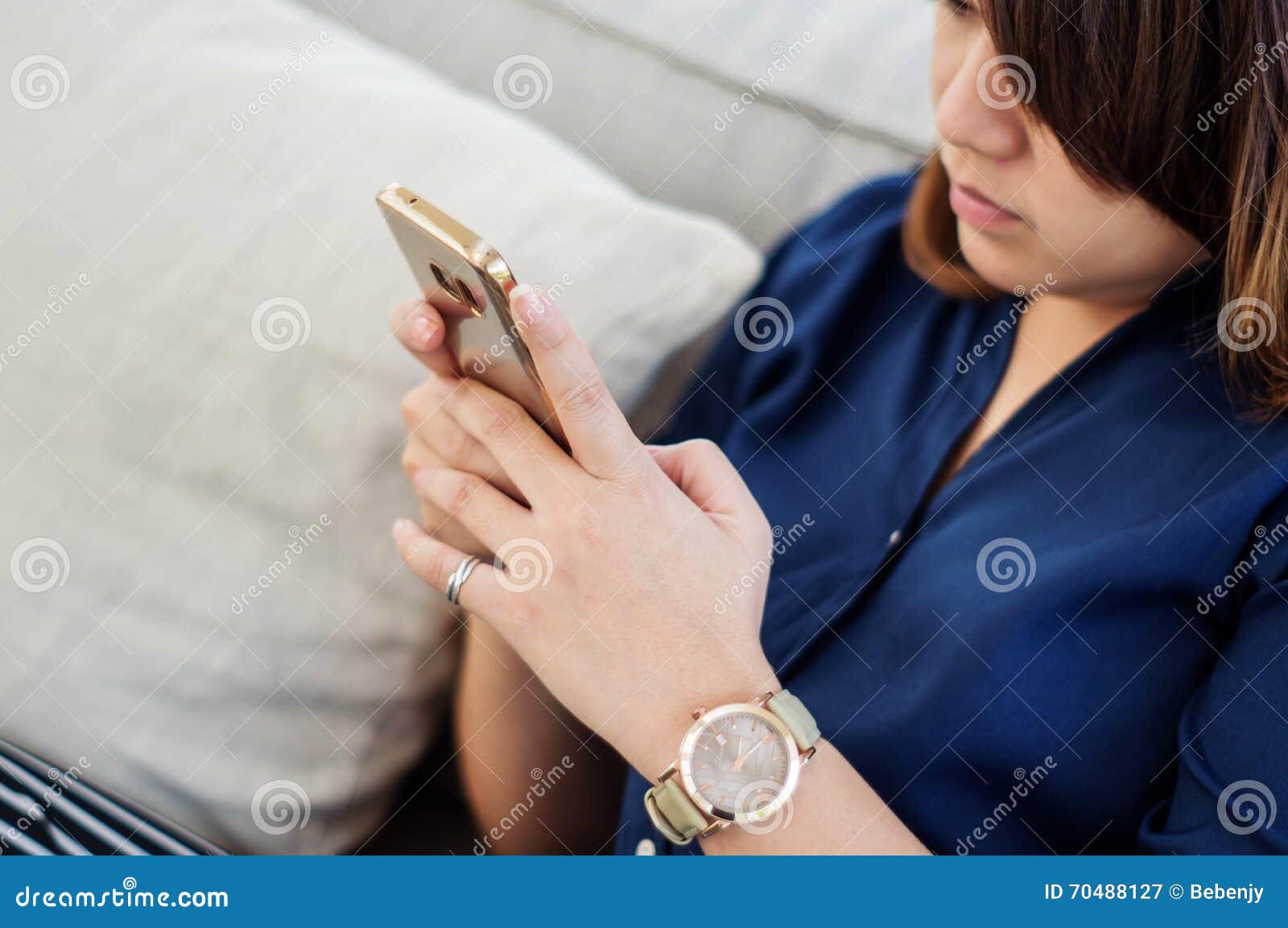 Women using a smartphone stock image. Image of shop, lifestyle - 70488127