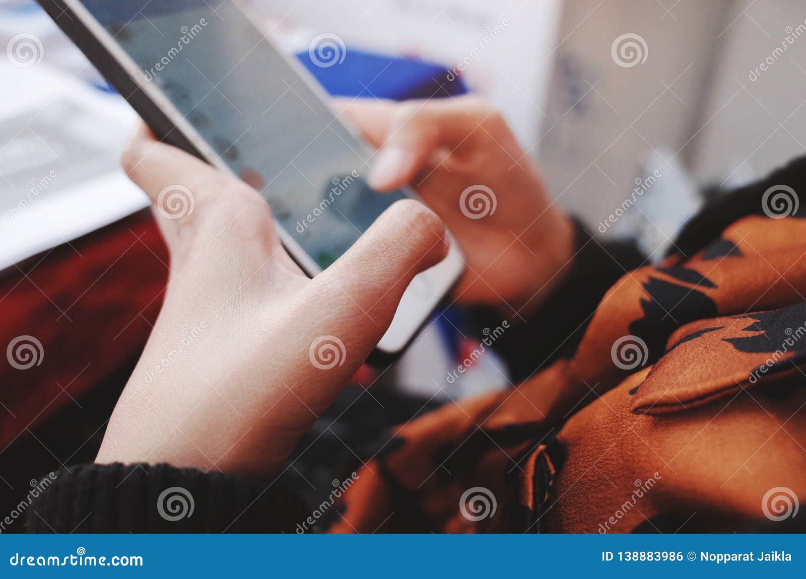 Women Using Social Media on Mobile Phone Stock Photo - Image of life ...