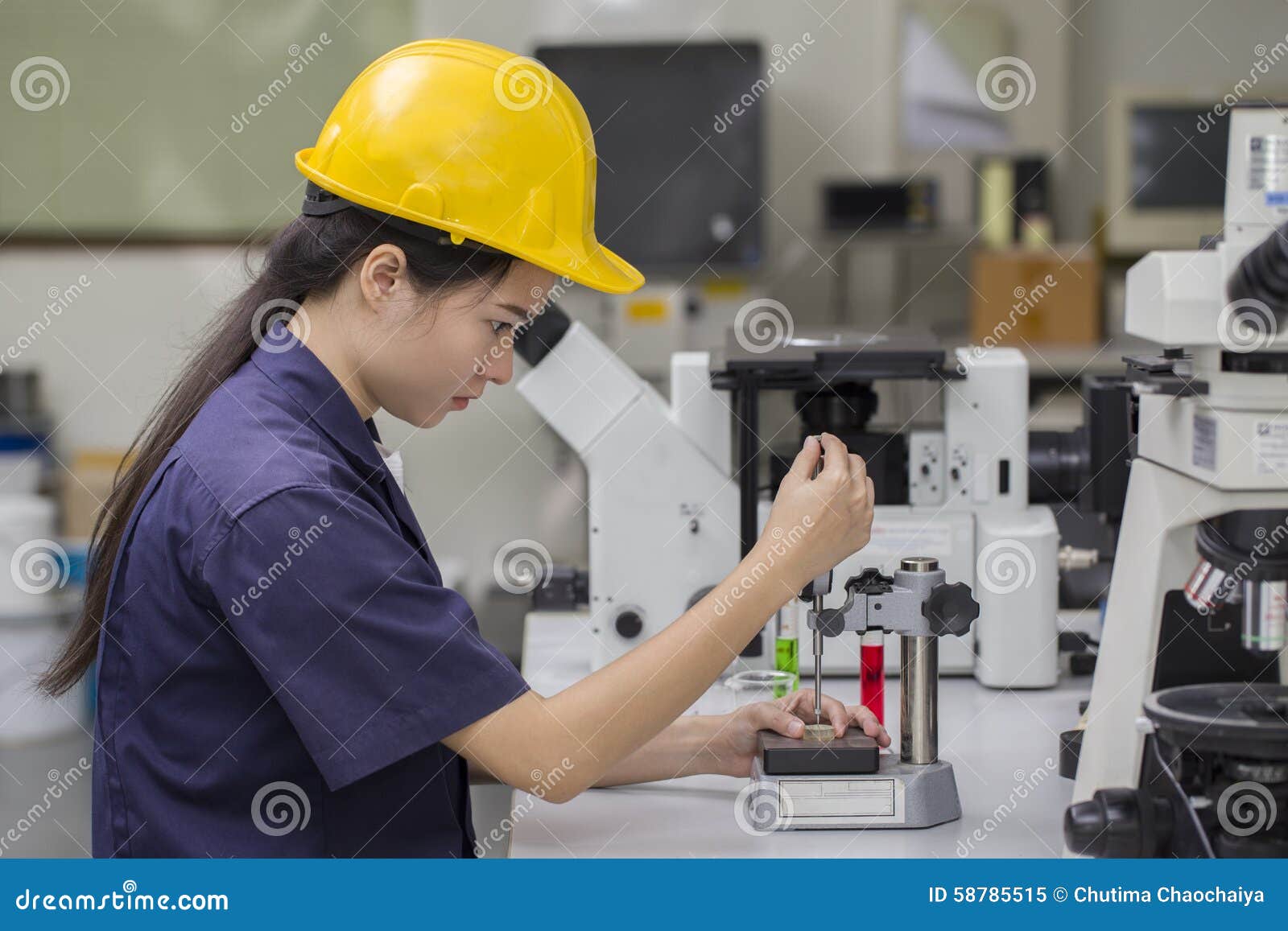 Women Using Vernier Height Gauge Stock Image - Image of closeup ...