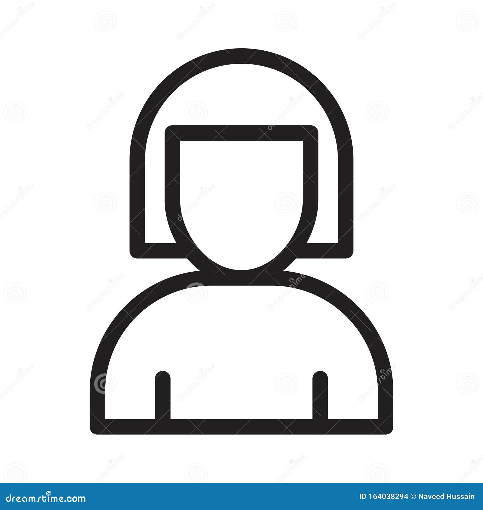 Women Vector Thin Line Icon Stock Vector - Illustration of premium ...