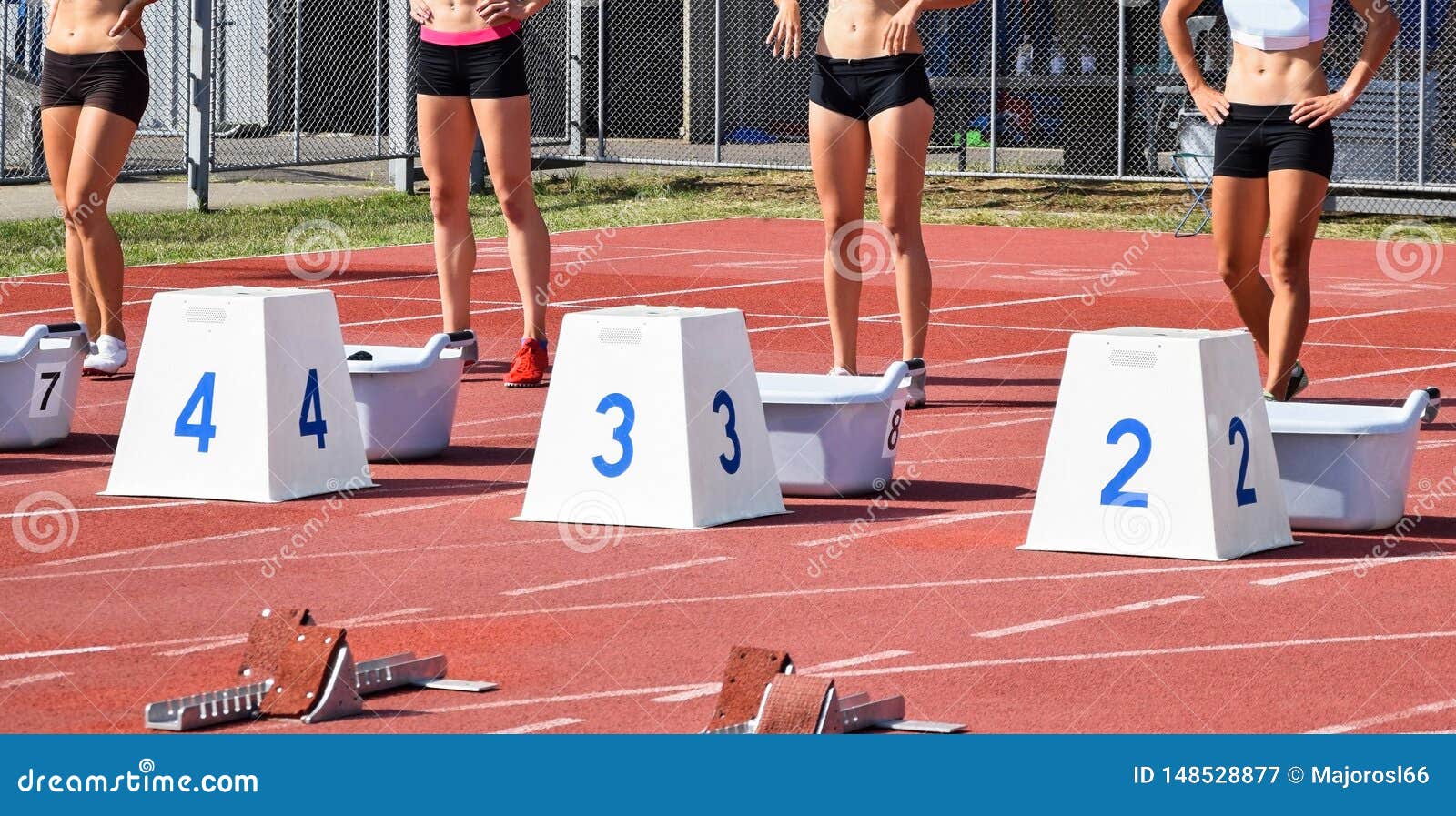 Women Waiting for the Start at the Running Race Stock Image - Image of ...