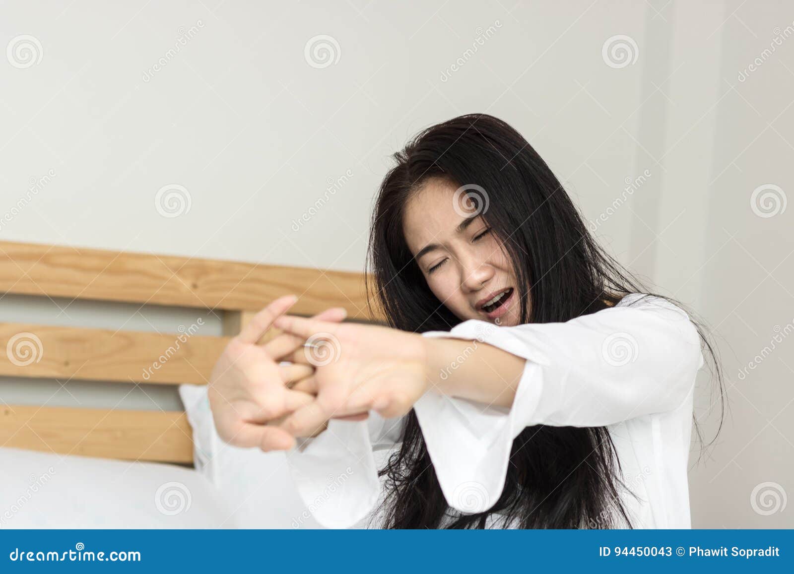 Women wake up stock image. Image of early, attractive - 94450043