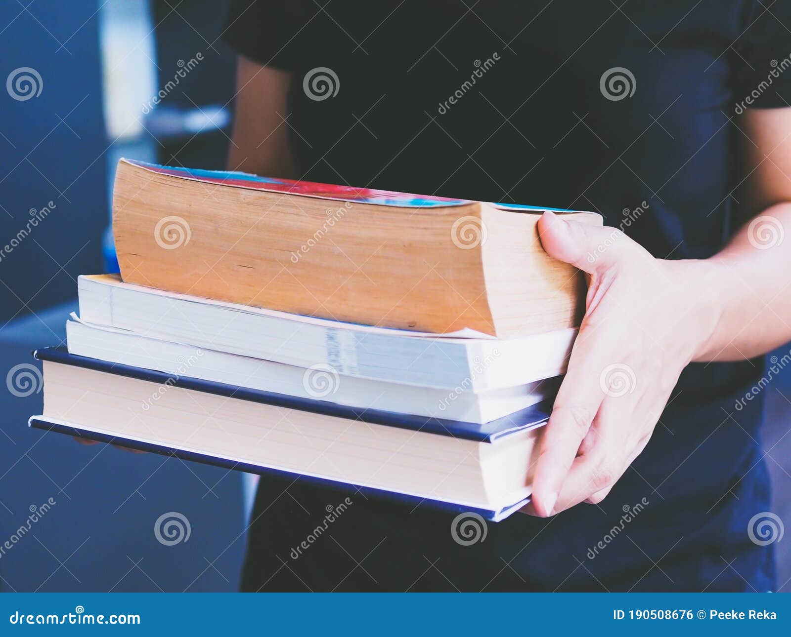 Women Walking with Books in Hand To Work Stock Photo - Image of modern ...