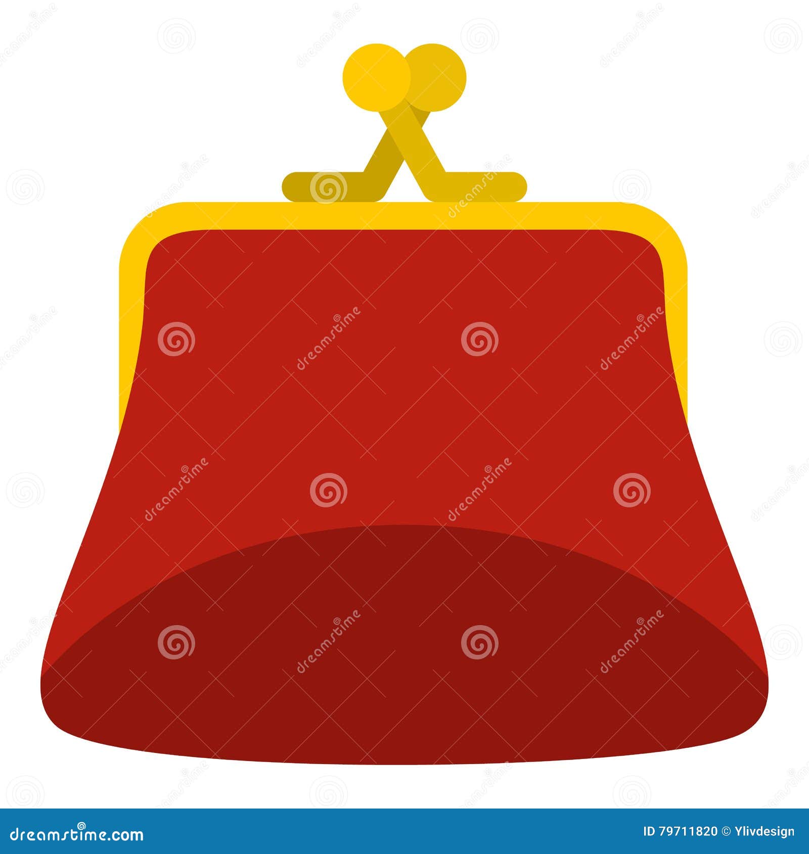 Women Wallet Icon, Flat Style Stock Vector - Illustration of full ...
