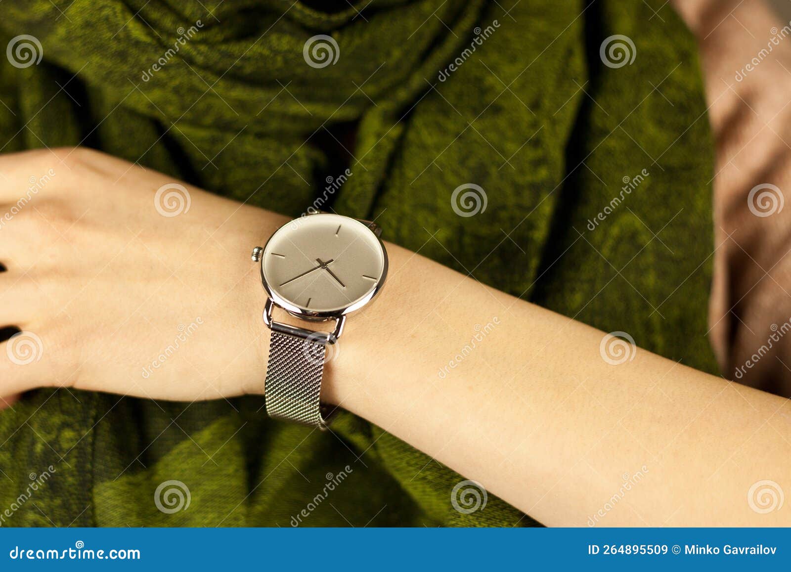 Watch in the hand stock image. Image of wristwatch, clock - 264895509