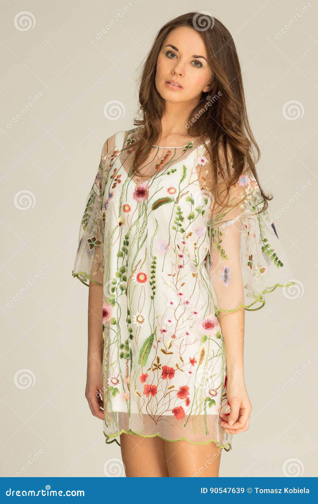 Women Wearing Dress in Spring Style. Stock Image - Image of april ...