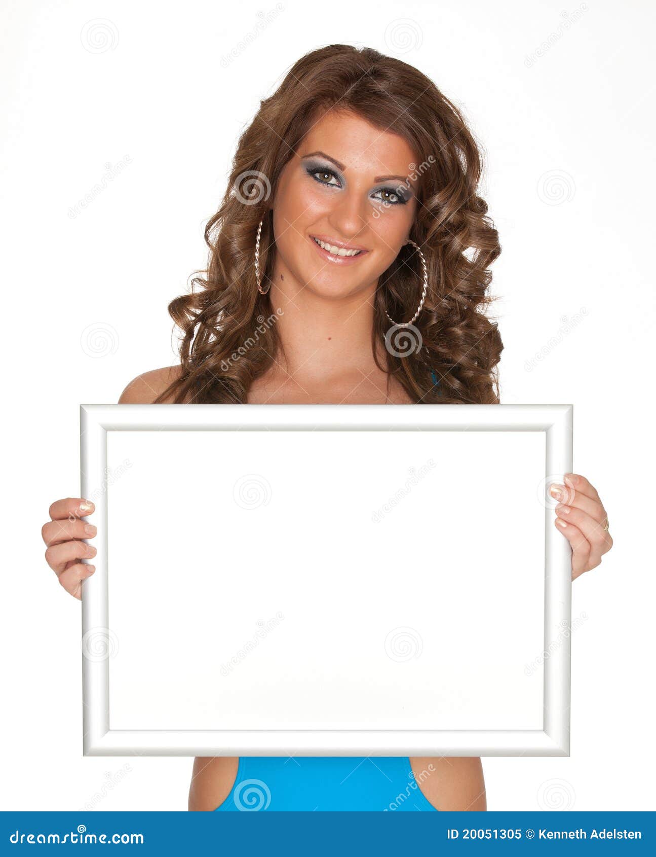 Women whit sign stock image. Image of beauty, attractive - 20051305