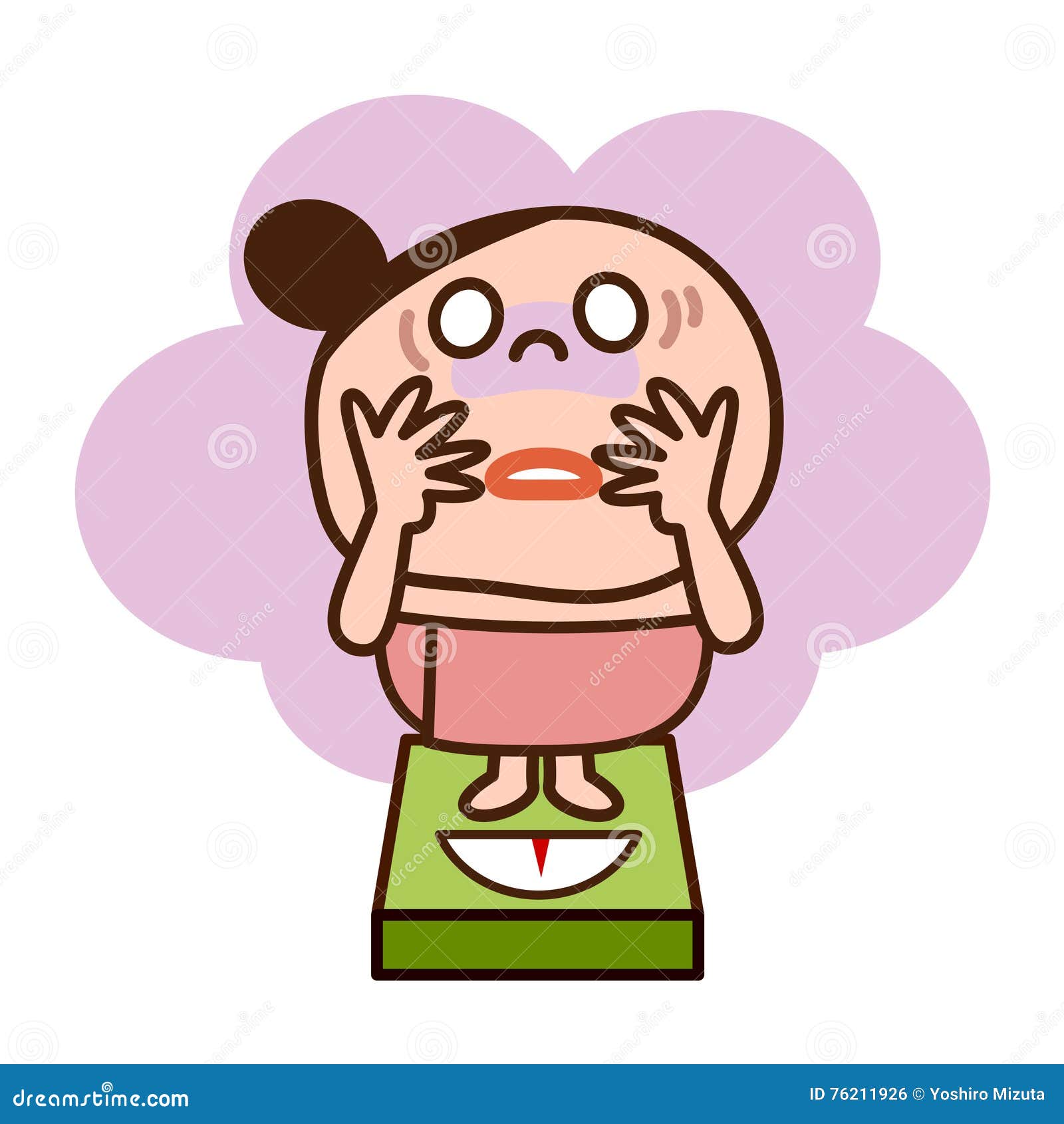 Women who weighed stock vector. Illustration of overweight - 76211926