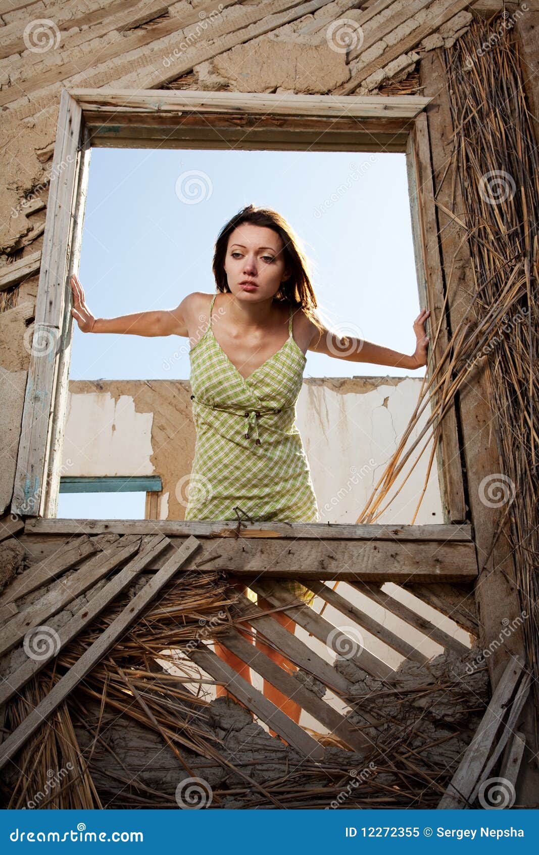 Women in the window stock image. Image of beauty, beautiful - 12272355