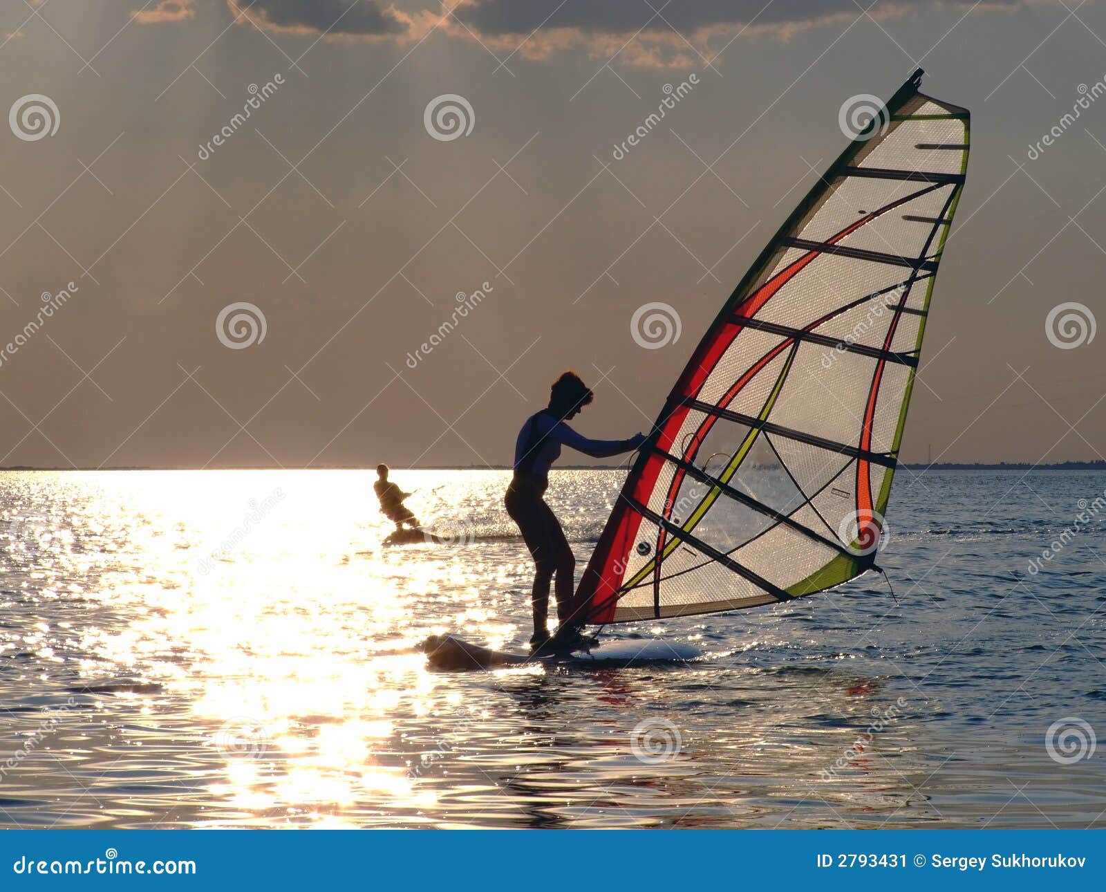 A women is windsurfing stock image. Image of aiming, light - 2793431