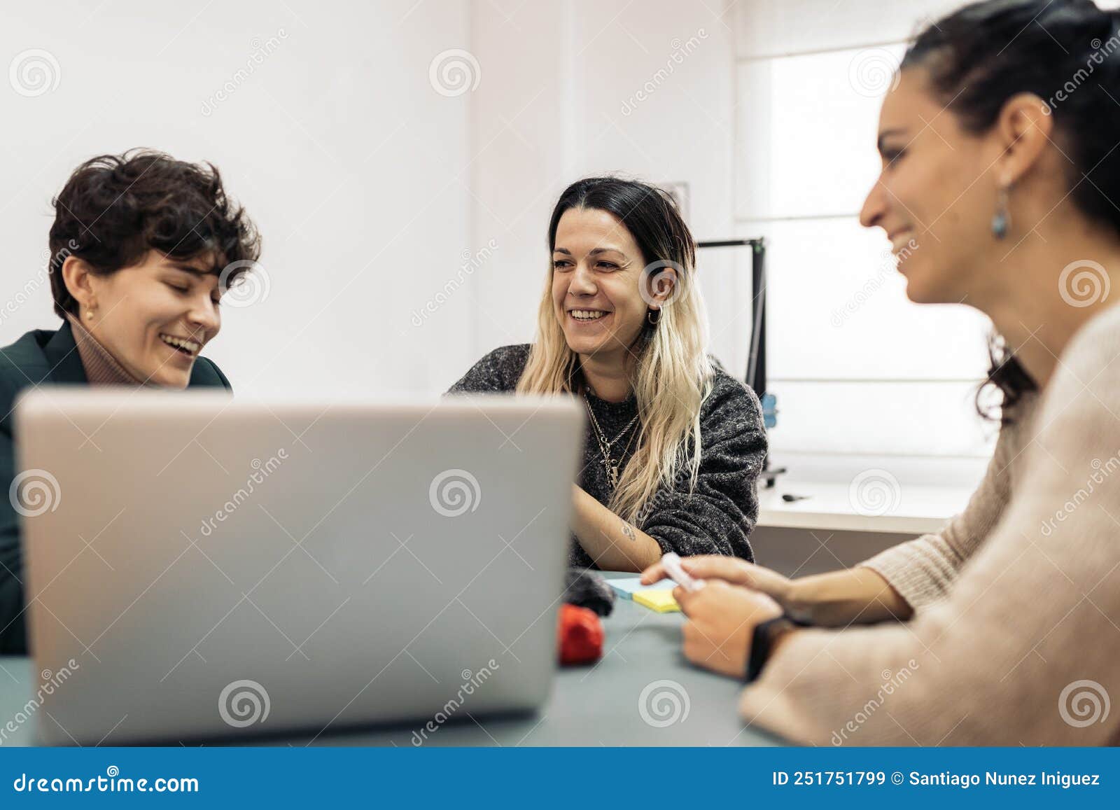 Women during Work Reunion stock image. Image of coworkers - 251751799