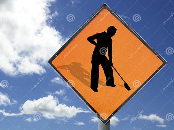Women at work sign stock photo. Image of black, outline - 3745006