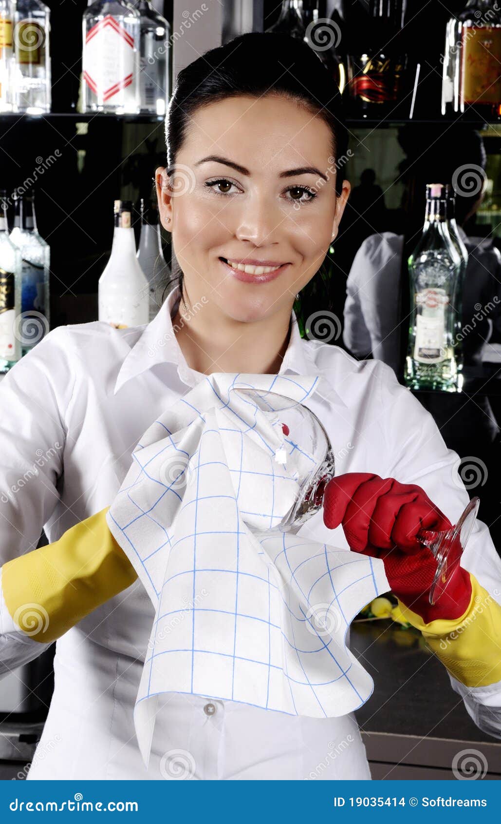 Women Worker Cleaning Glass Stock Photo - Image of bubble, cleaner ...