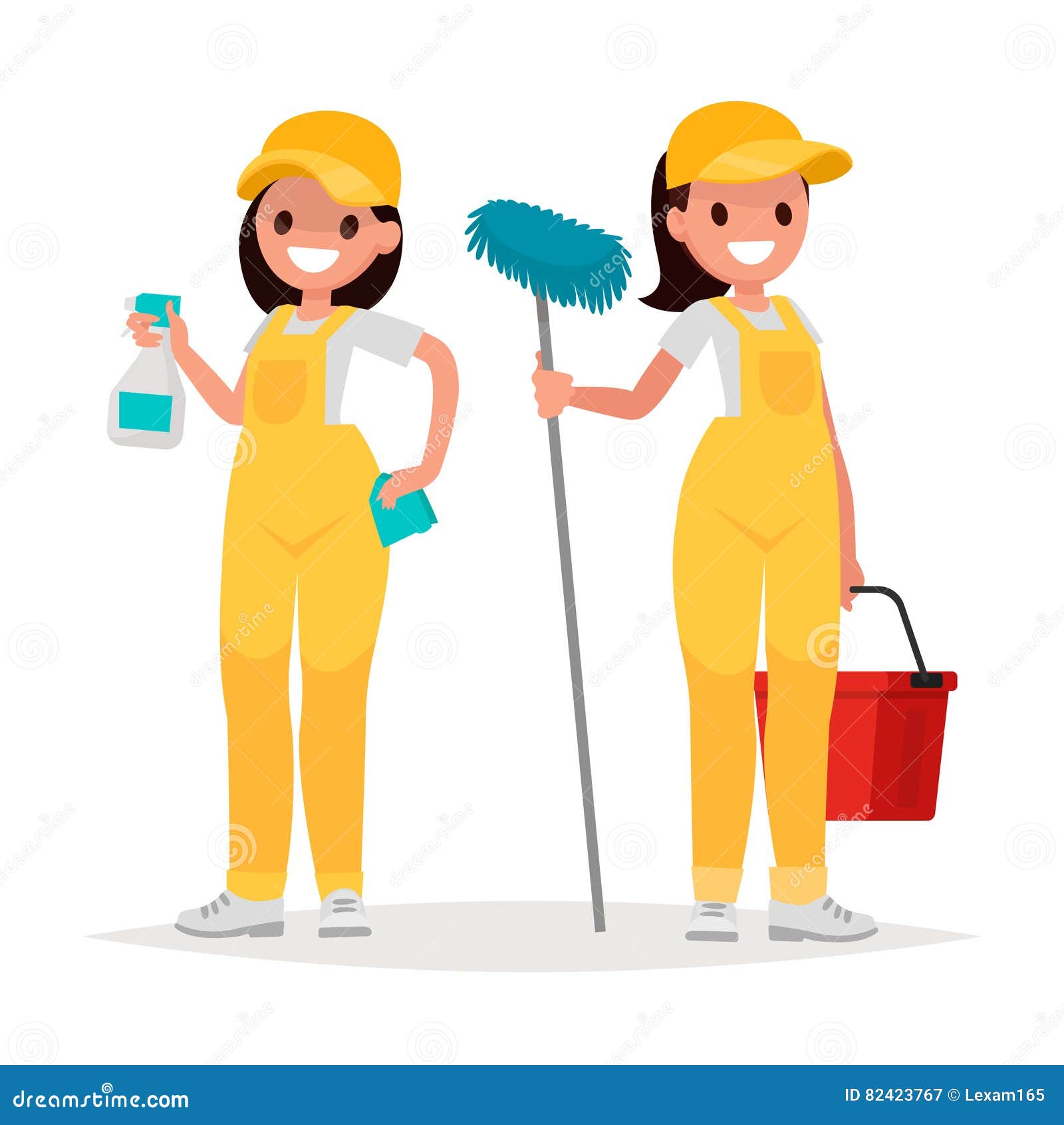 Woman Cleaning Vector