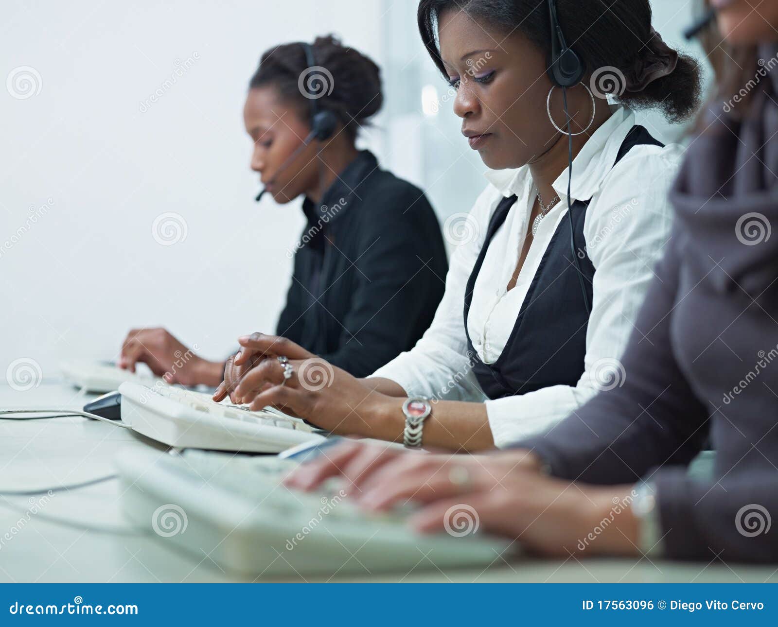 Women Working in Call Center Stock Photo - Image of center, office ...