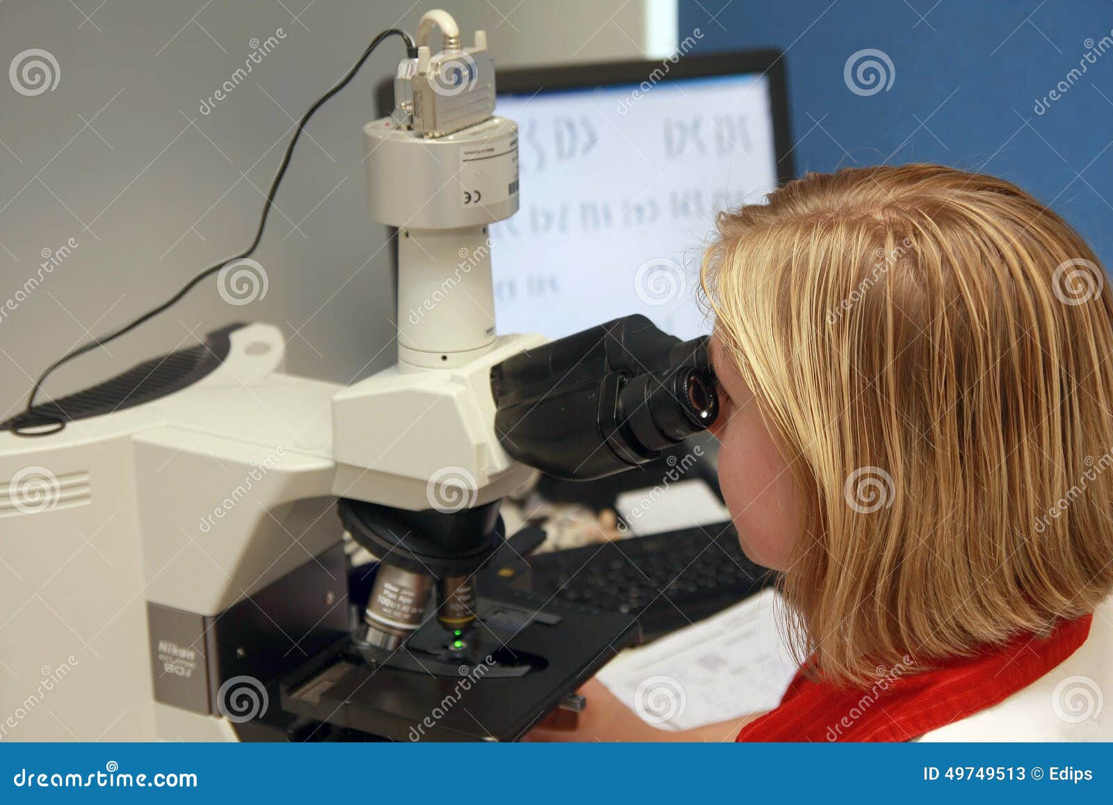 Women Working at Microscope Editorial Stock Photo - Image of chemist ...