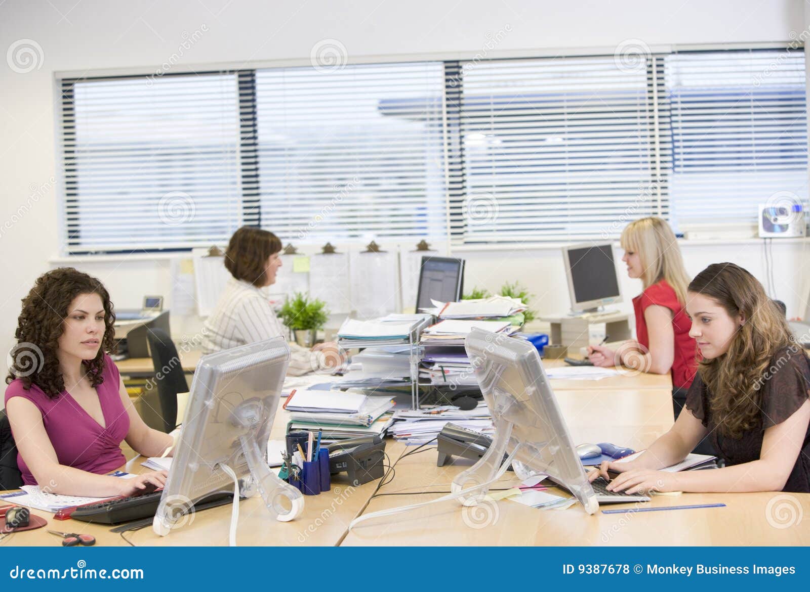 Women working in an office stock photo. Image of desktop - 9387678