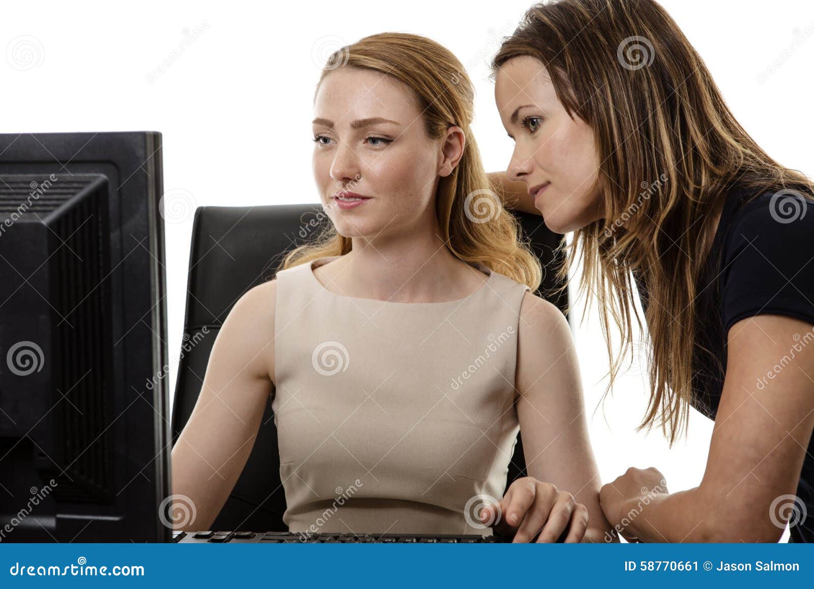 Women working together stock image. Image of isolated - 58770661