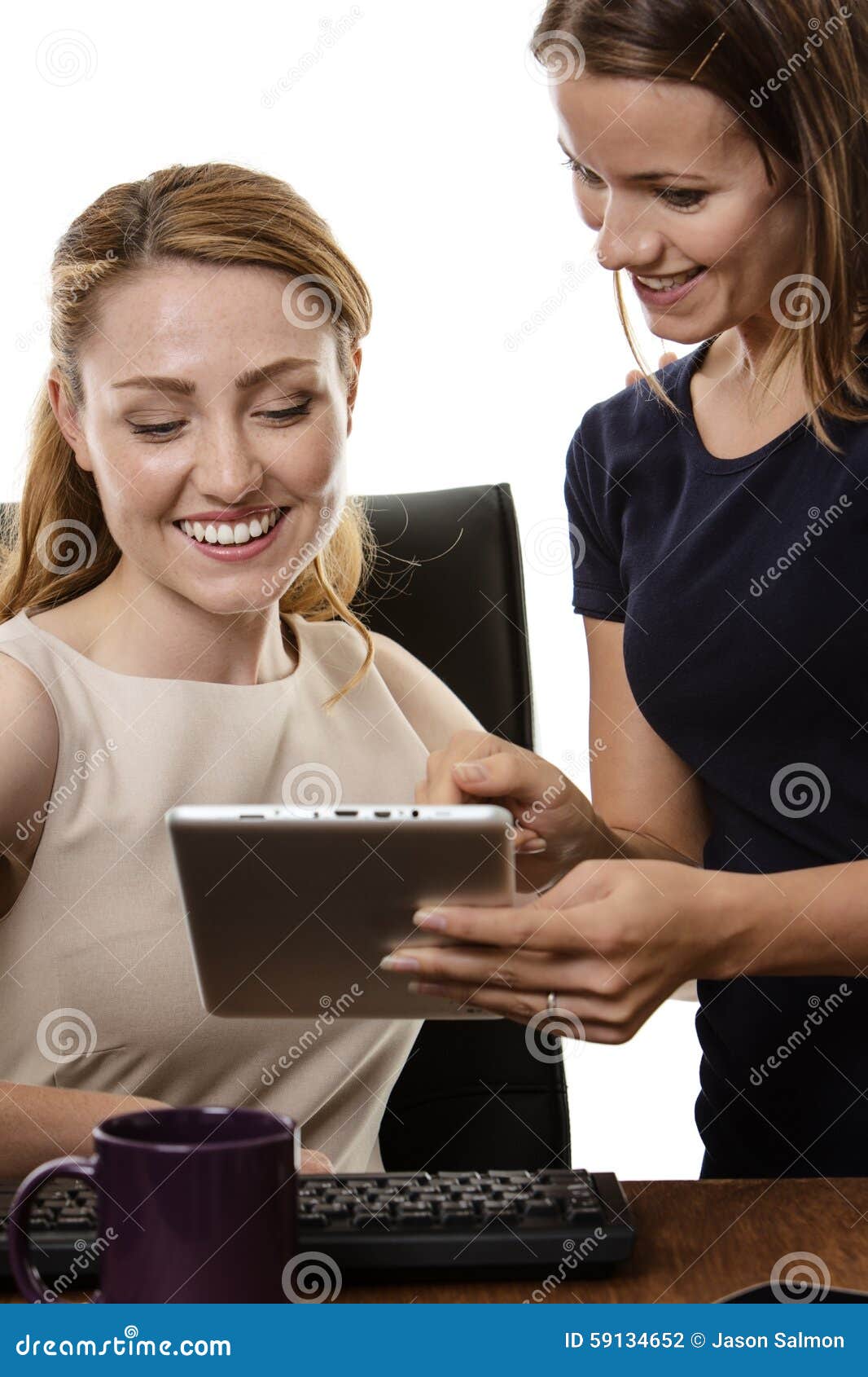 Women working together stock photo. Image of friends - 59134652