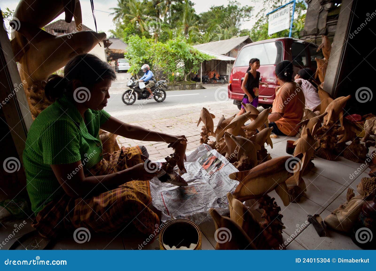 Women Working in Workshop on Bali Editorial Stock Image - Image of home ...