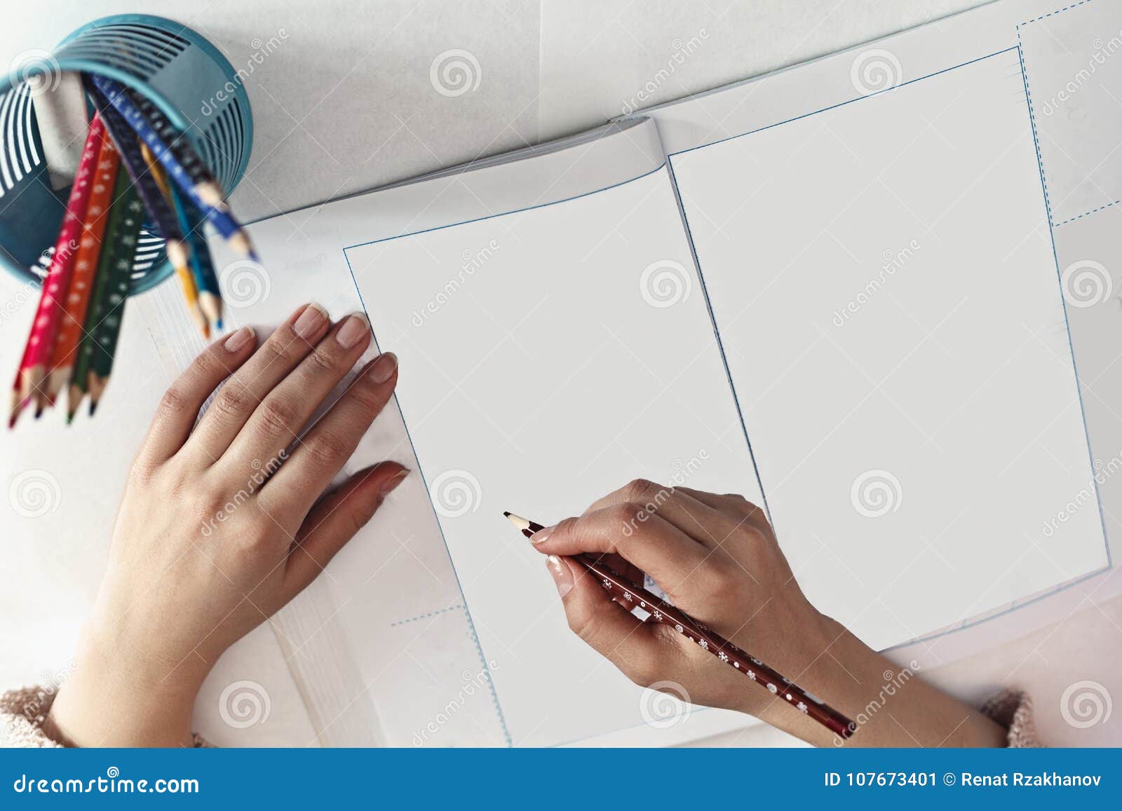 Women write on paper stock image. Image of book, notebook - 107673401