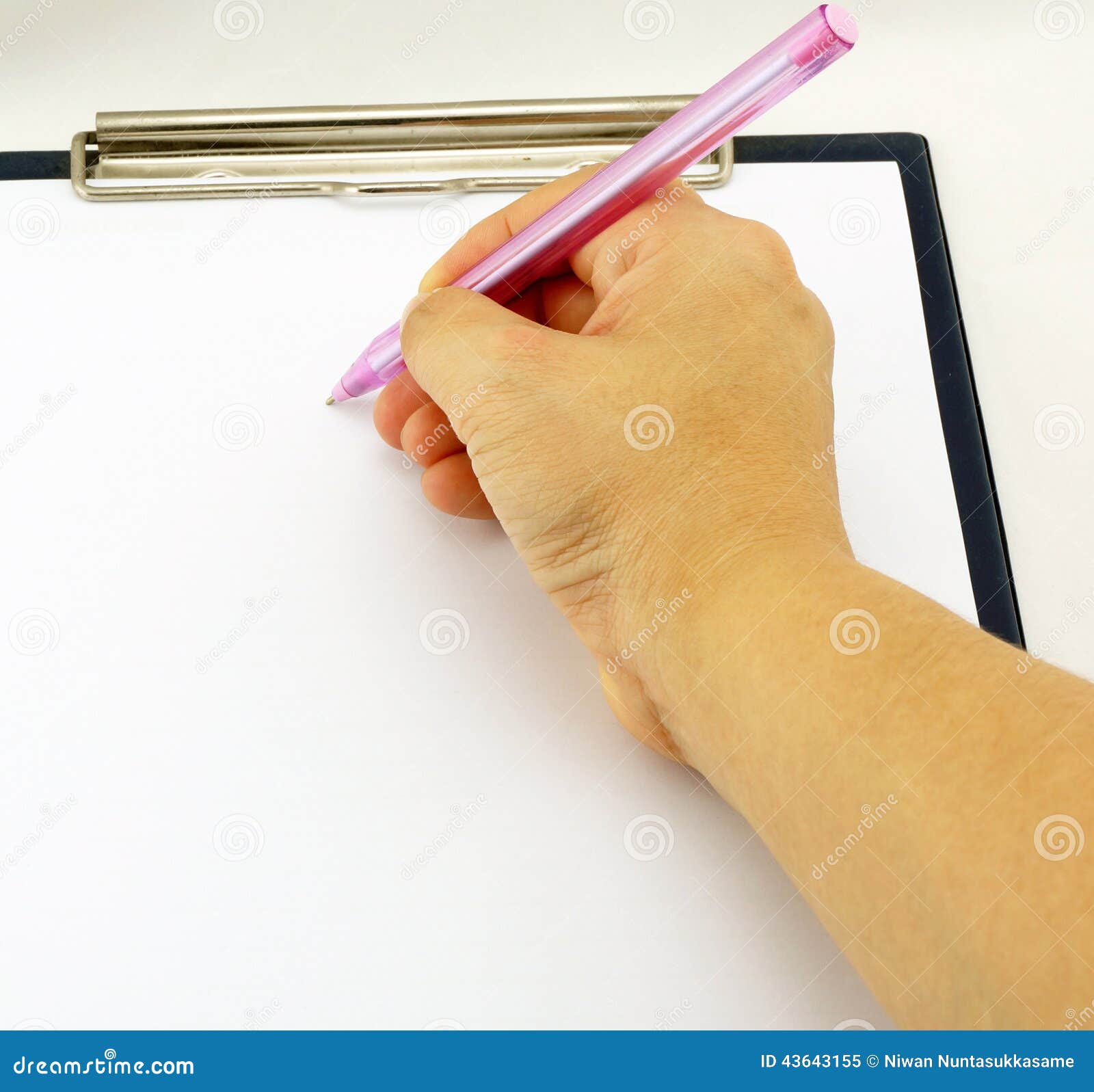 Women are Writing Notes on a White Paper Stock Image - Image of ...