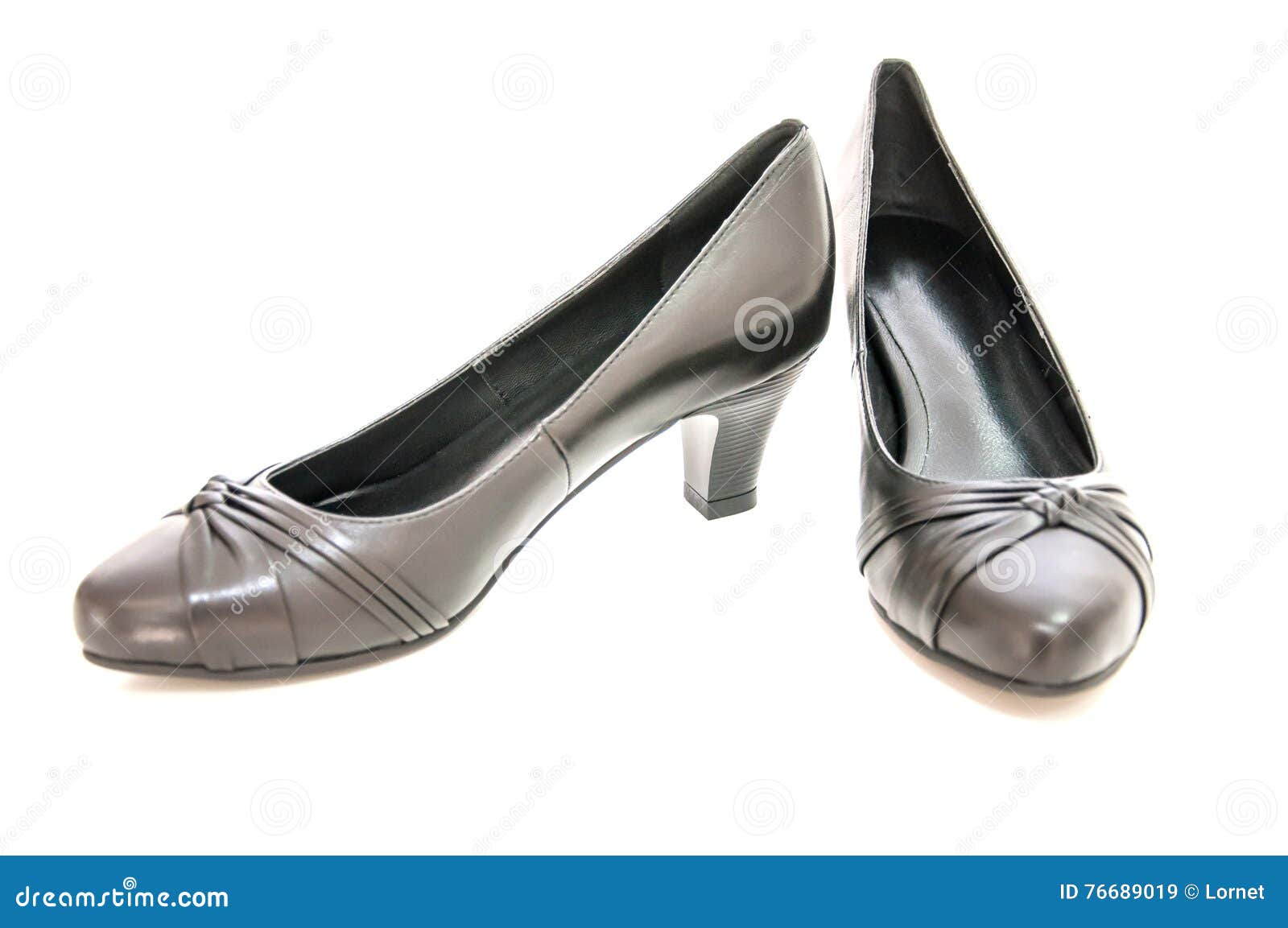 Womens Front Veiw Shoes Isolated on White. Stock Image - Image of lady ...