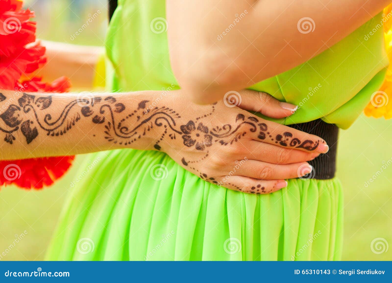 Womens hands decorated stock image. Image of culture - 65310143