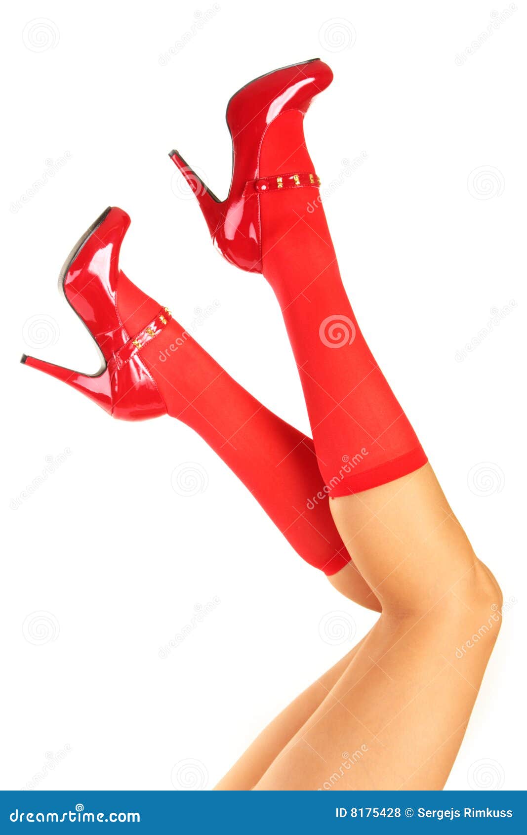 Womens legs and red shoes stock photo. Image of caucasian - 8175428