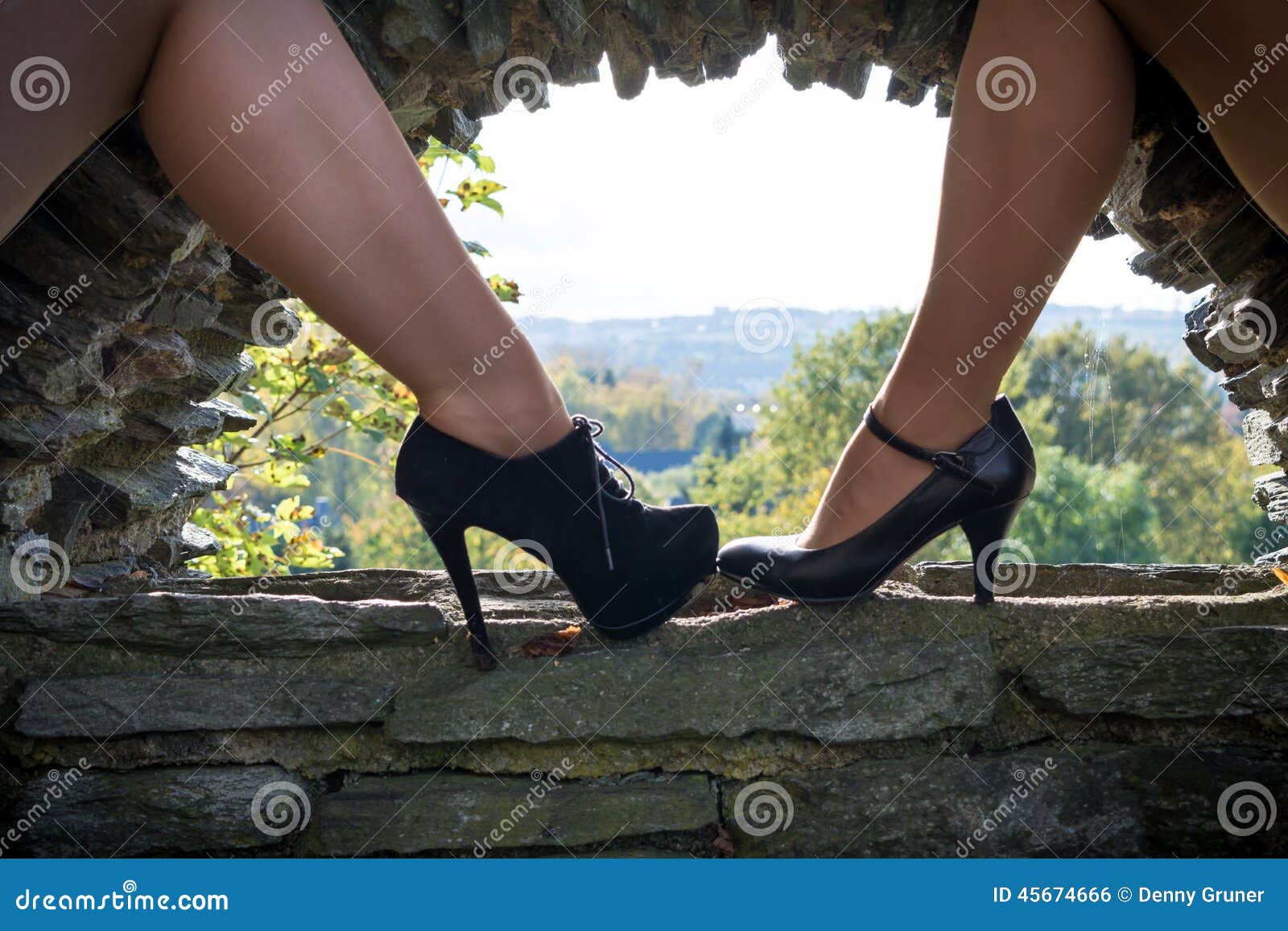Womens legs on a wall stock photo. Image of legs, seduction - 45674666