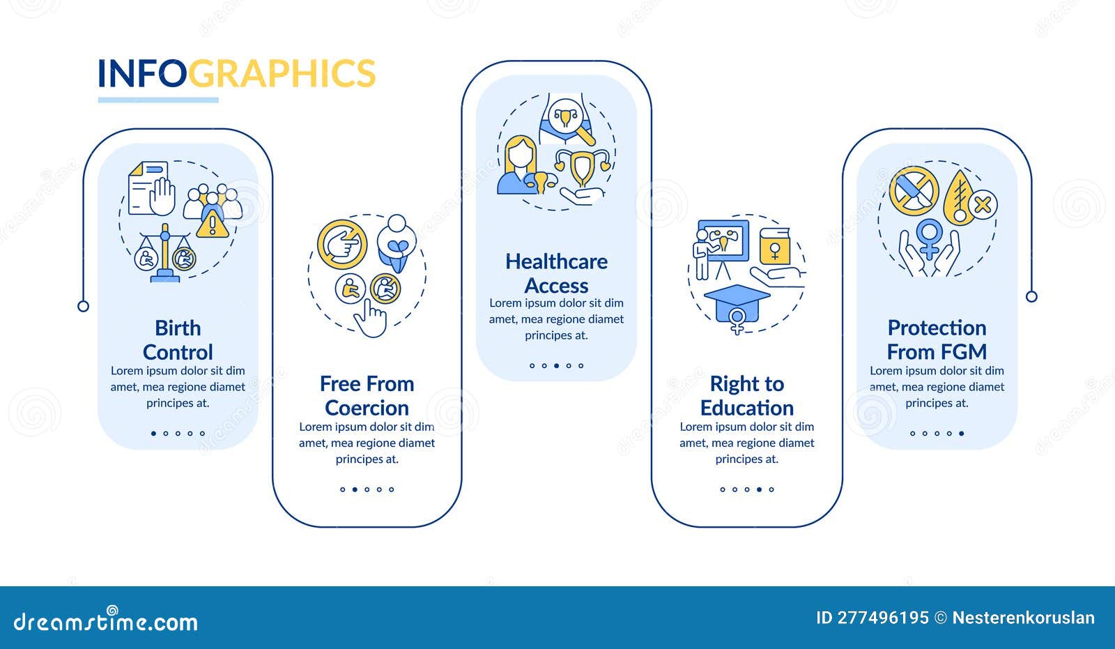 Womens Reproductive Rights Rectangle Infographic Template Stock ...