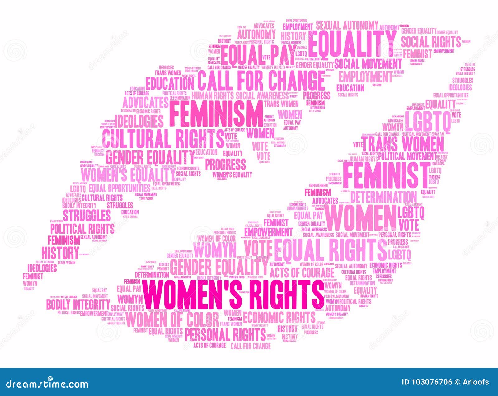 Womens Rights Word Cloud stock vector. Illustration of movement - 103076706