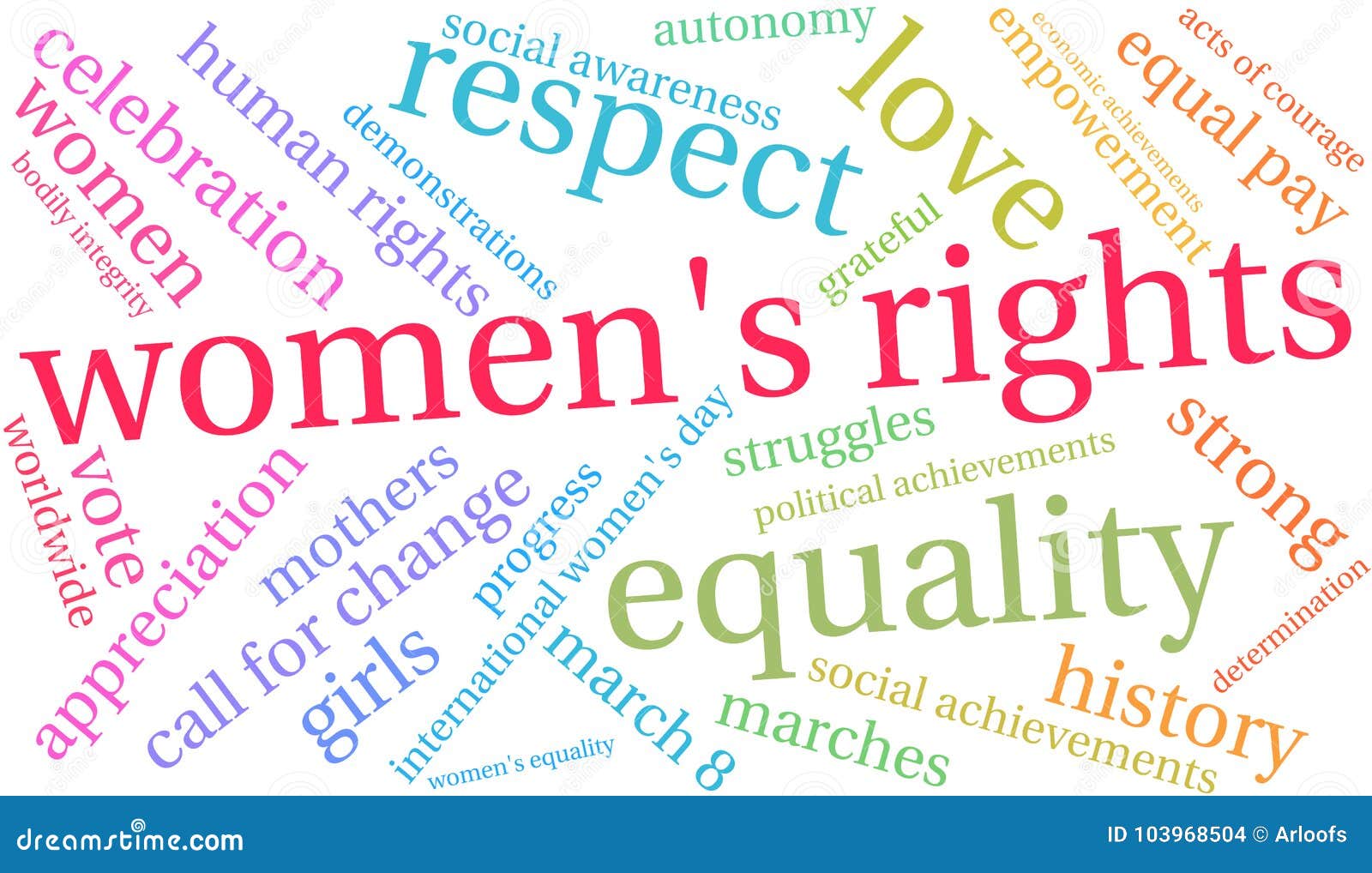 Womens Rights Are Human Rights Vector Illustration Print For T Shirts