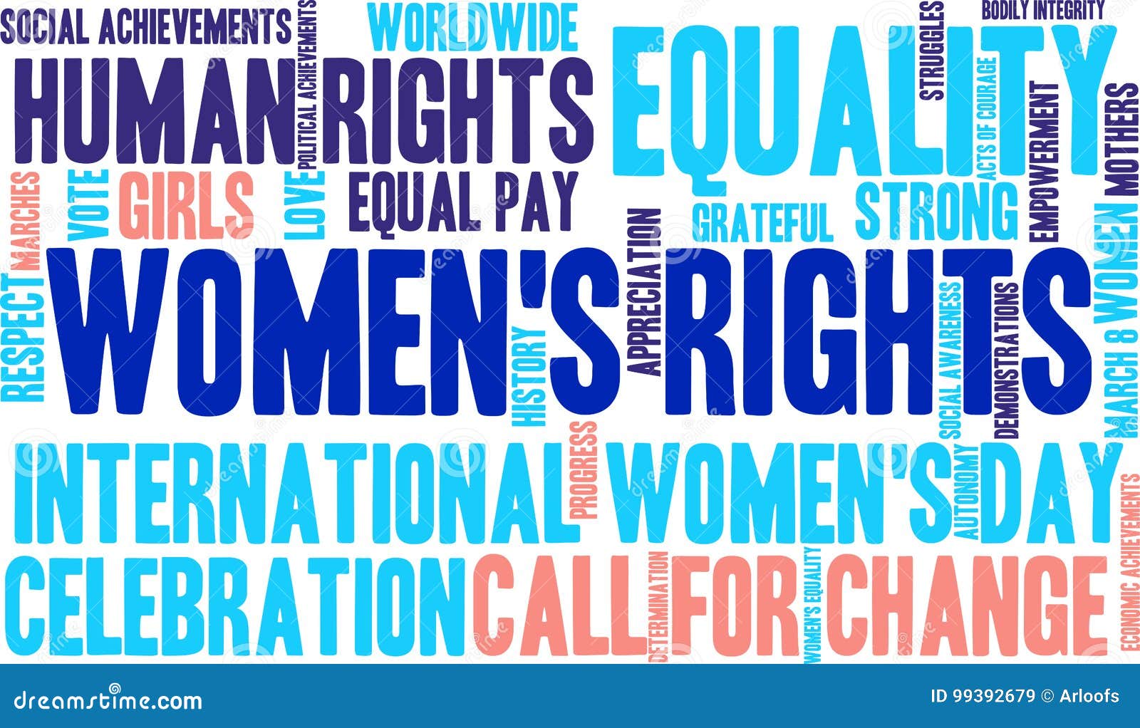 Womens Rights Word Cloud stock vector. Illustration of call - 99392679