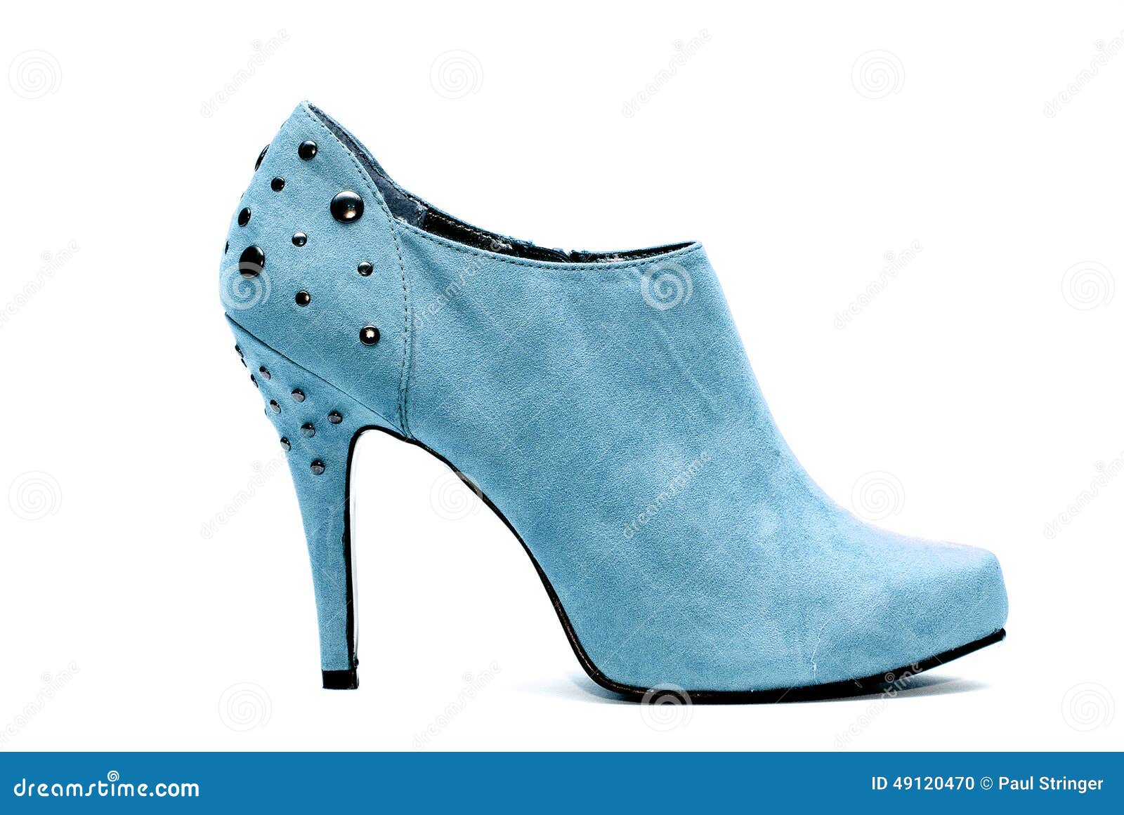 Womens Studded High Heels on White Background Stock Photo - Image of ...