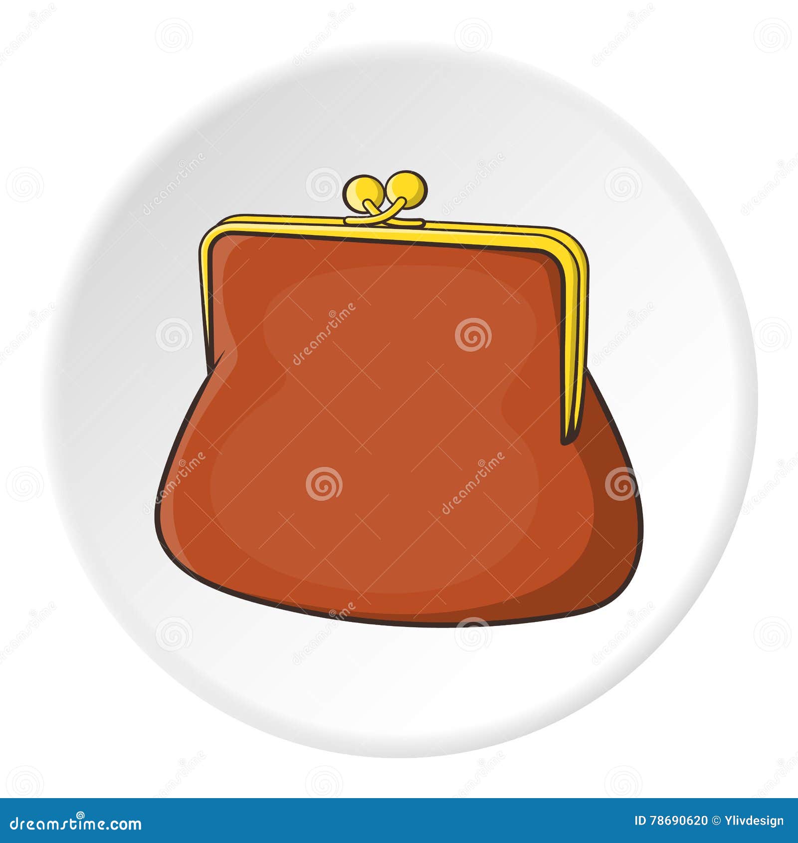 Womens Wallet Icon, Cartoon Style Stock Vector - Illustration of icon ...