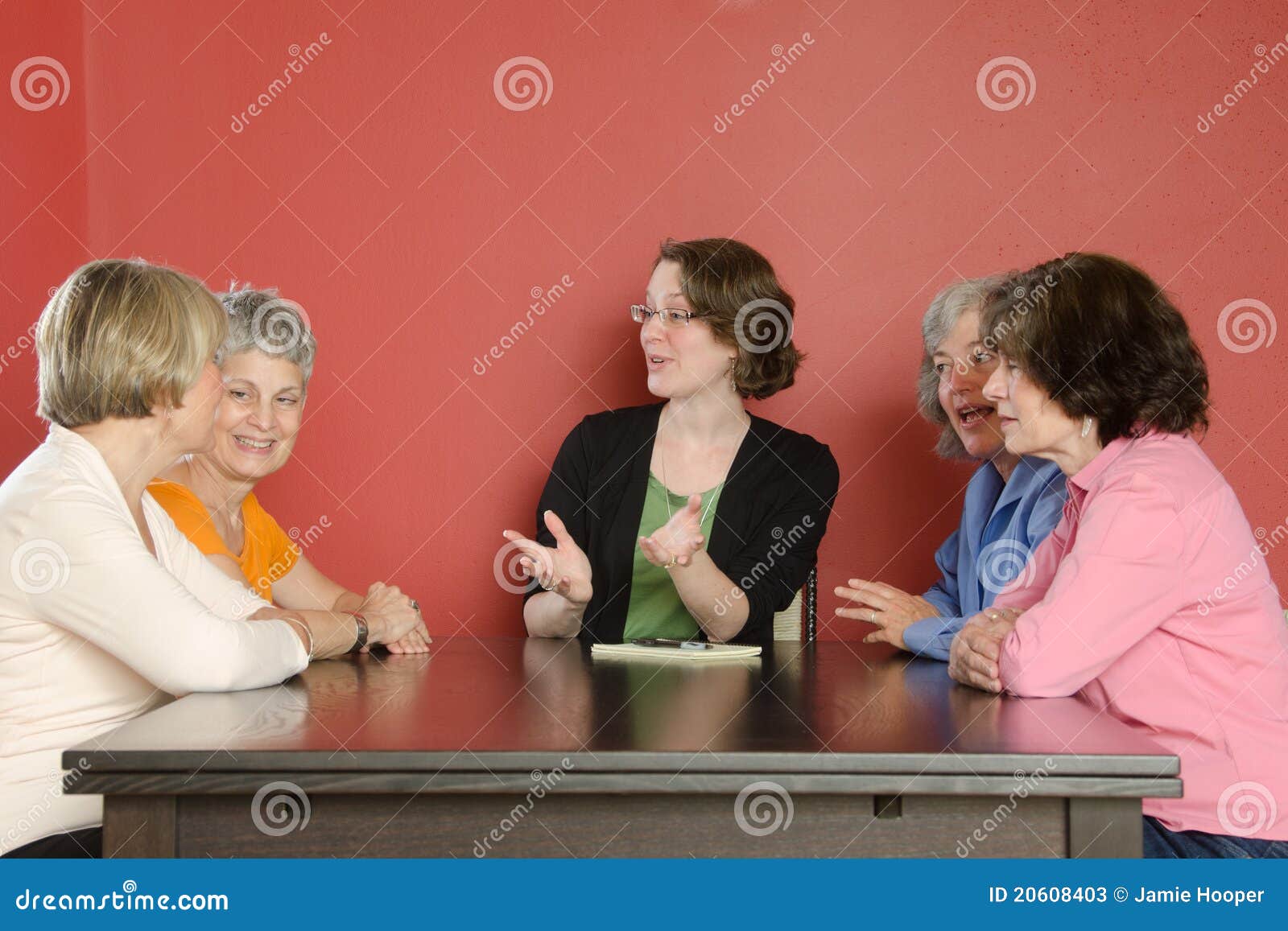 Womens Workgroup Discussion Stock Image - Image of leader, psychologist ...