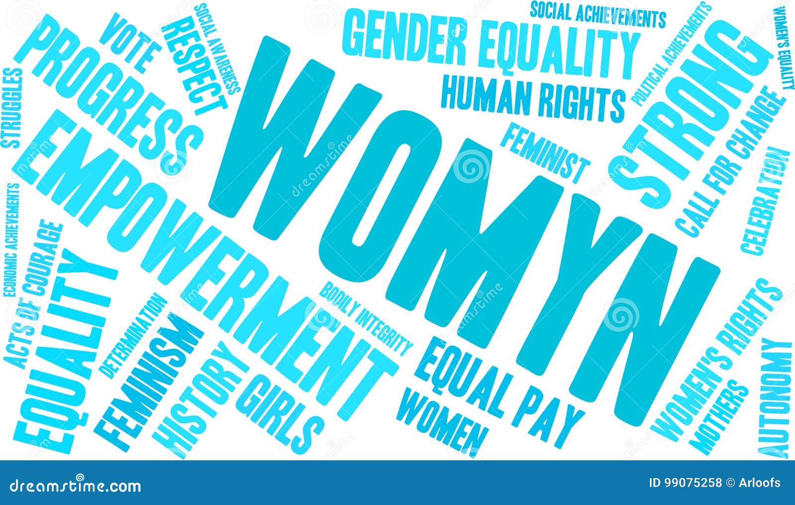 Womyn Word Cloud stock vector. Illustration of strong - 99075258