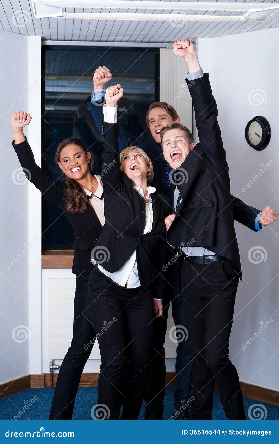 We Won the Million Dollar Contract! Stock Photo - Image of coworkers ...