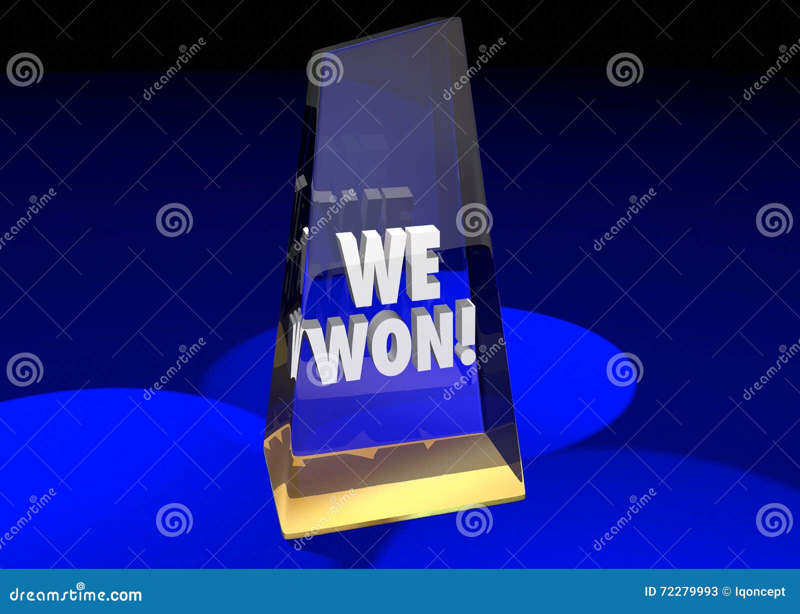 We Won Teamwork Together Game Prize Award Competition 3d Illustration ...