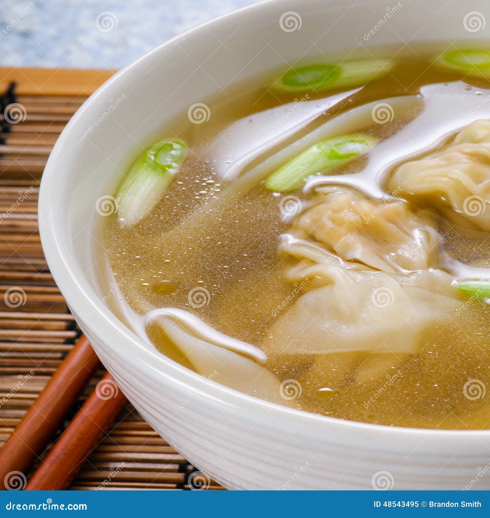 Won Ton Soup stock image. Image of soup, ethnic, lunch - 48543495